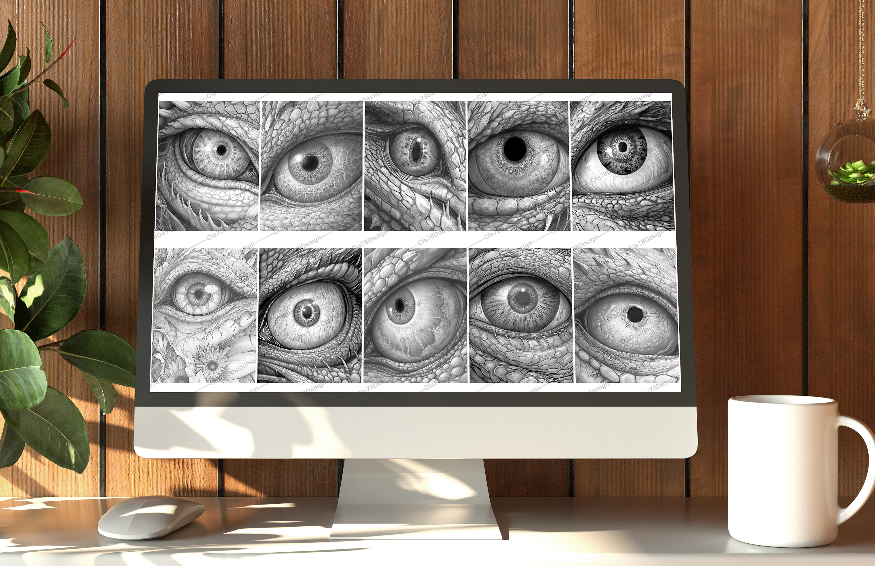 20 Beautiful Dragon Eye Coloring Pages Cover, Printable Adult Coloring ...