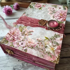 Shabby Pink Junk Journal Printable Pages, Junk Journal Kit, Scrapbook ...