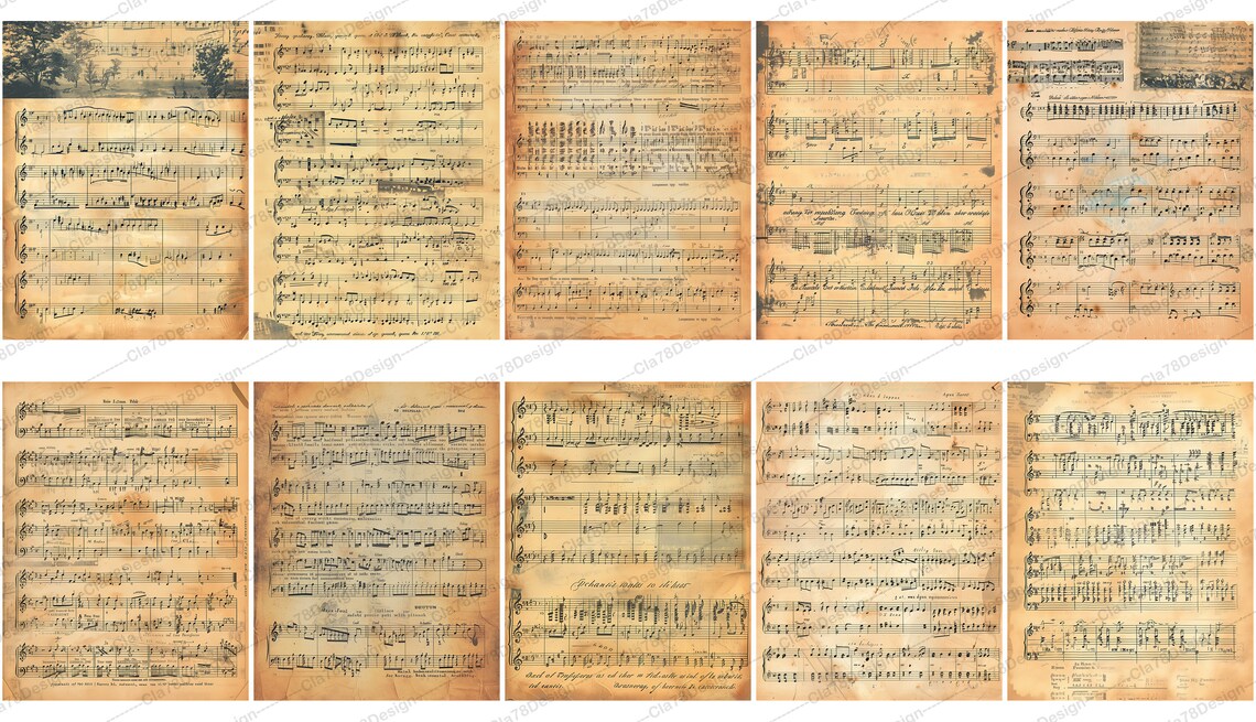 Vintage Sheet Junk Journal Printable Pages, Junk Journal Kit, Scrapbook ...