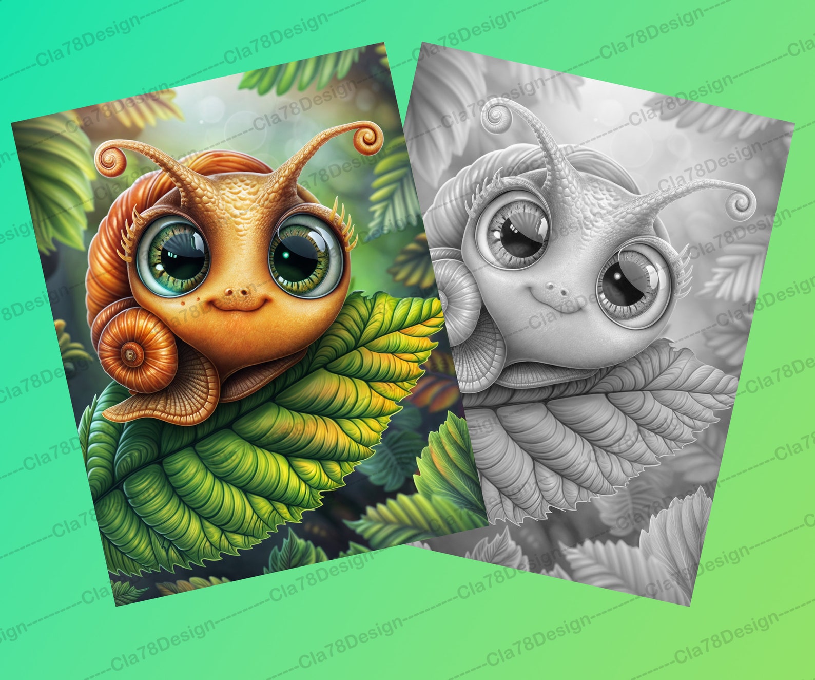 30 Cutie Bugs, Cute Insect Coloring Page Book, Adults and Kids Instant ...