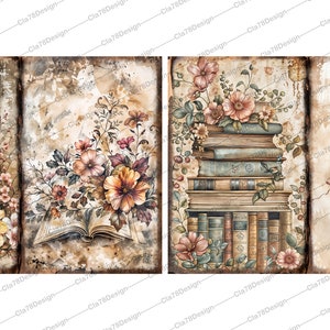 Vintage Floral Junk Journal Printable Pages, Junk Journal Kit ...