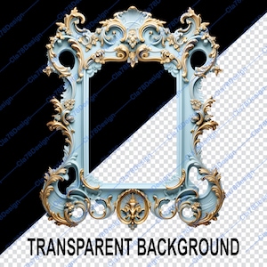 Light Blue Frames Clipart - Rococo and Baroque Vintage Clip Art ...