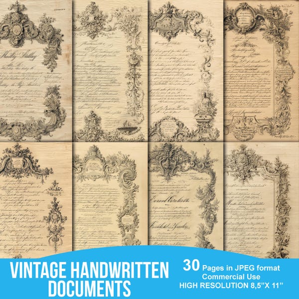Antique Handwritten Documents - Etsy