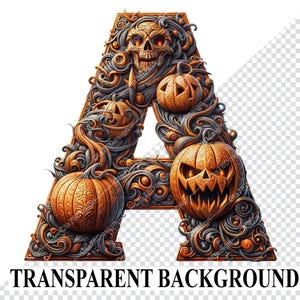 Halloween Letters, Halloween Clipart, Halloween Font, Spooky Season ...