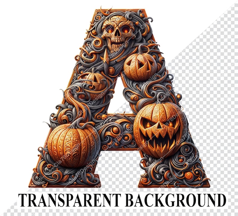 Halloween Letters, Halloween Clipart, Halloween Font, Spooky Season ...