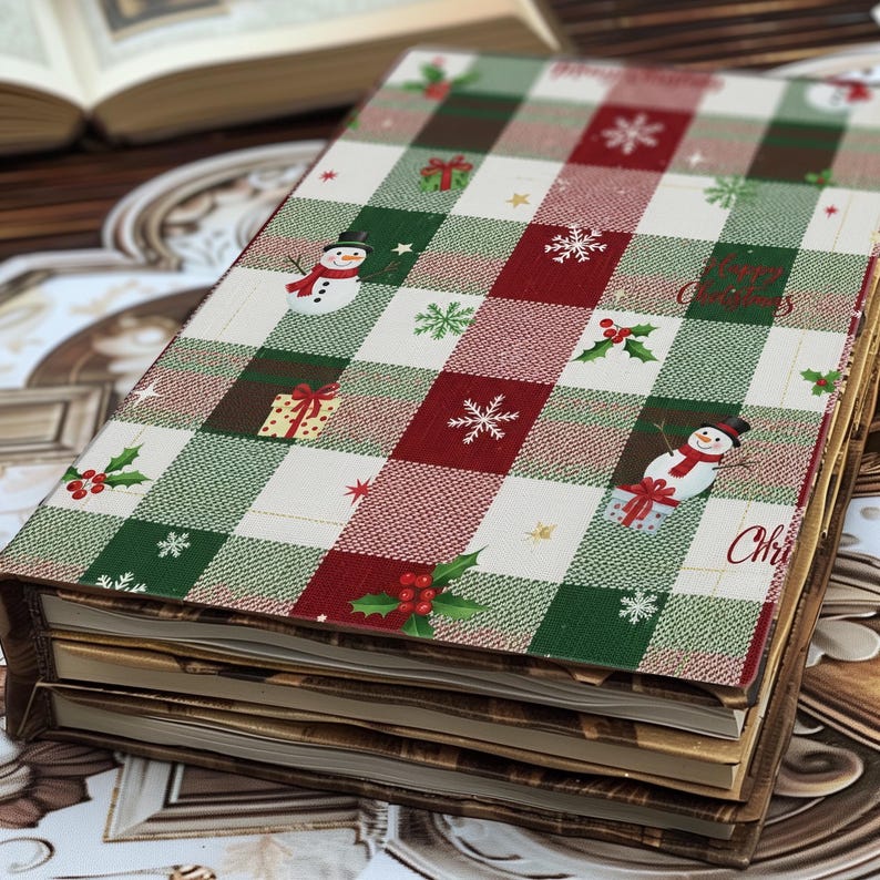 Digitaal papier met tartanruit, geruite kerstpatronen, rood groen goud ...