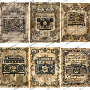 Vintage Radio Catalogue Pages, Printable Antique Junk Journal Paper ...