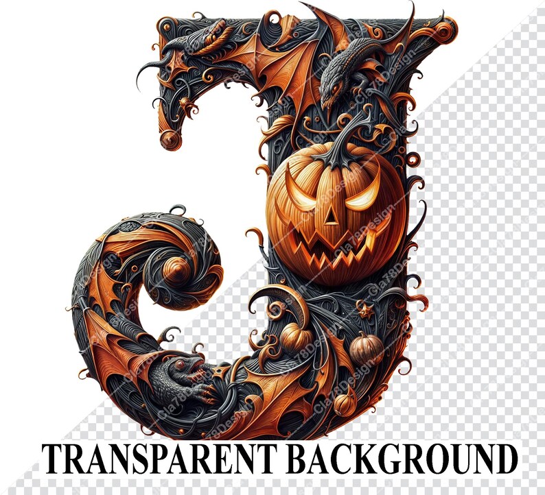 Halloween Letters, Halloween Clipart, Halloween Font, Spooky Season ...