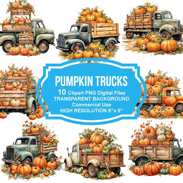 Truck With Pumpkins - Etsy