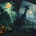 Creepy Graveyard Junk Journal Pages, Digital Scrapbook Paper Kit ...