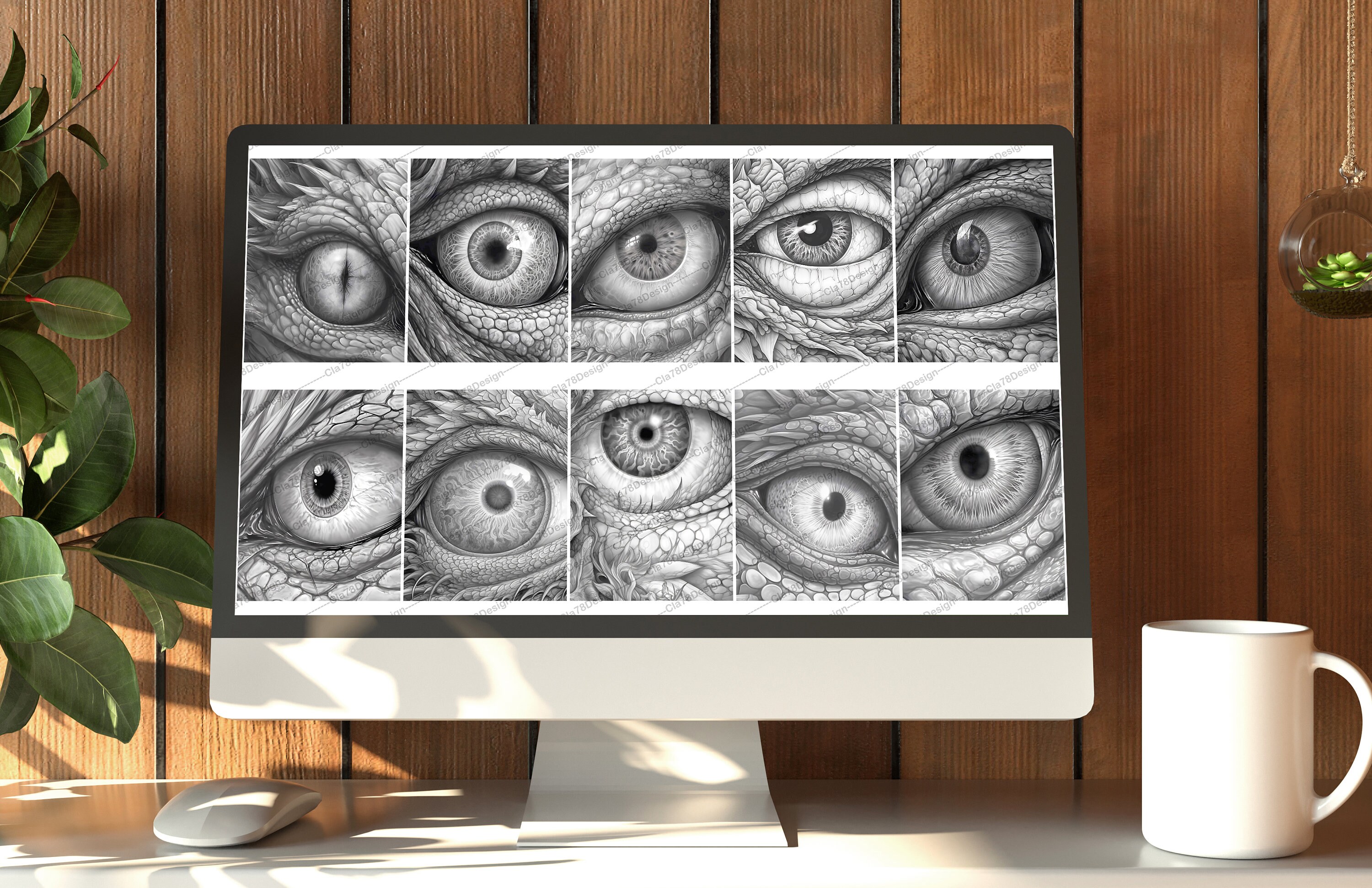 20 Beautiful Dragon Eye Coloring Pages Cover, Printable Adult Coloring ...