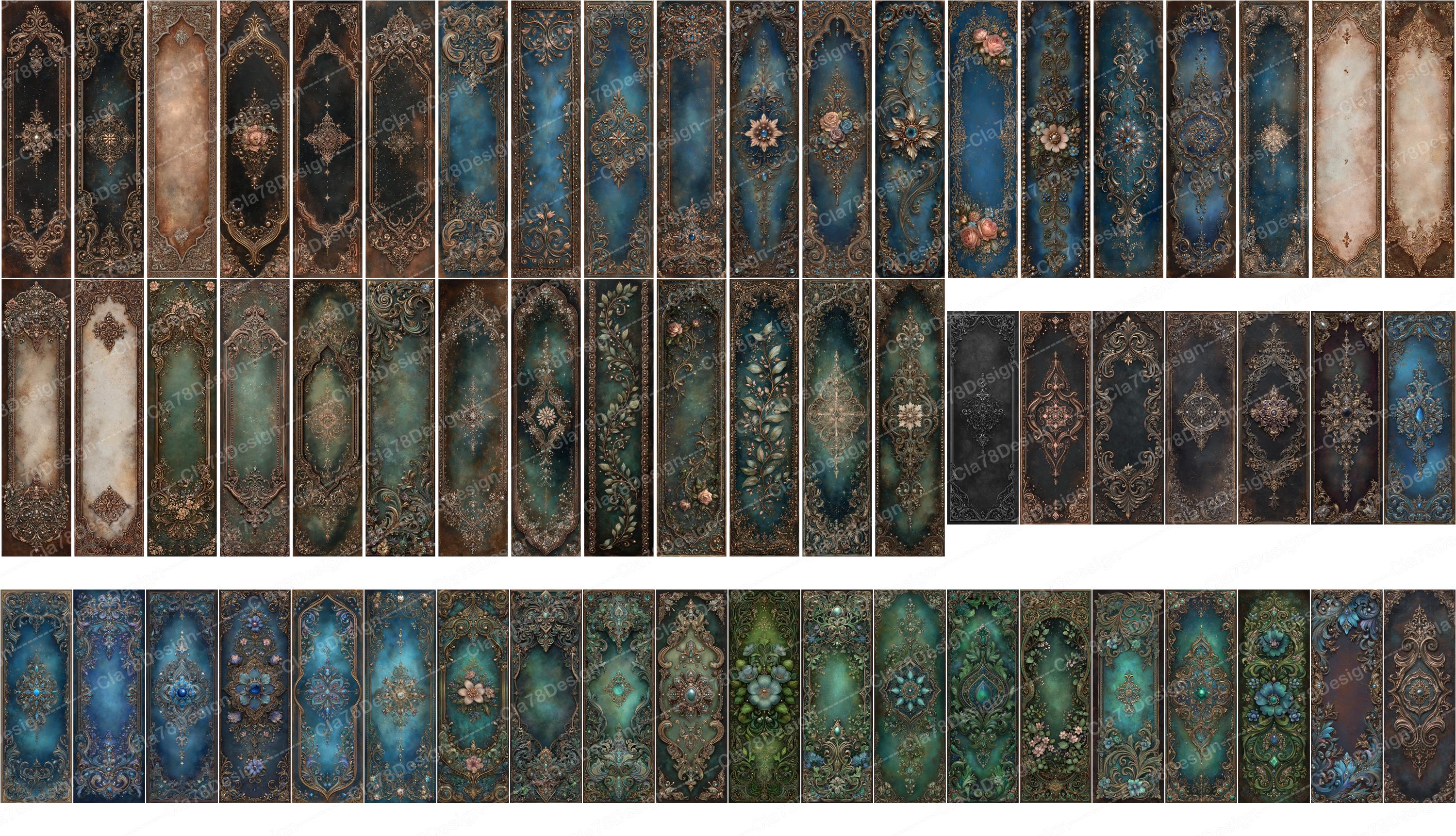 Fantasy Spines for Junk Journal, Book and Mini Book, Spine, Cover ...