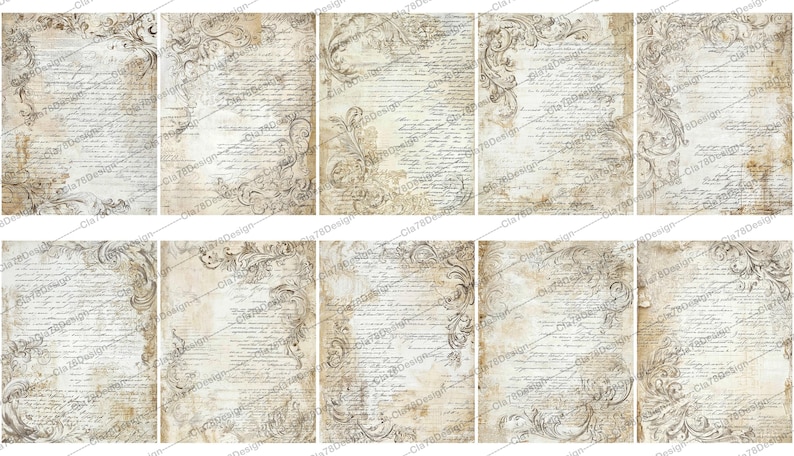 Junk Journal, Handwritten, Old Letters, Vintage, Antique, Ephemera, Old ...