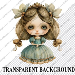 Whimsical Paper Dolls Clipart, Printable Digital Paper Dolls, PNG ...
