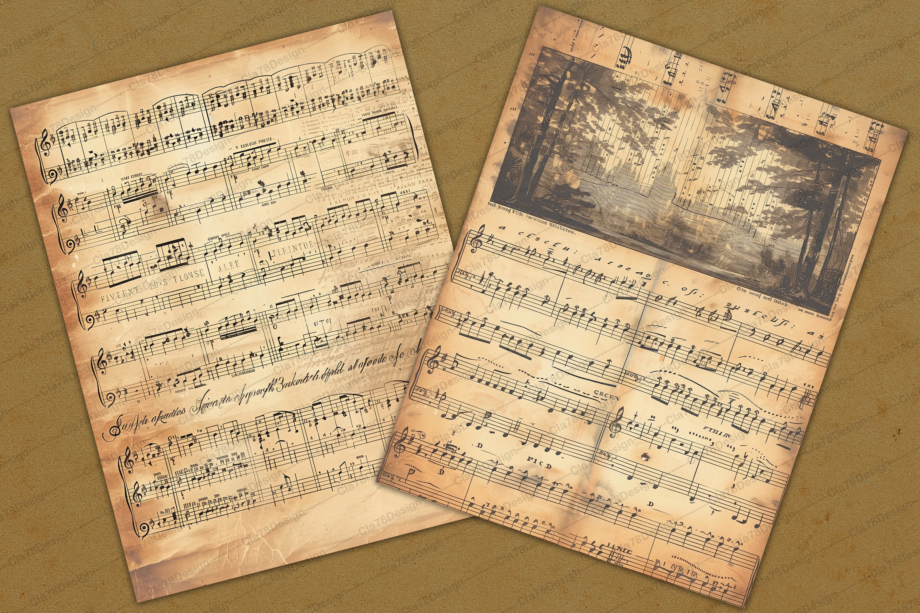 Vintage Sheet Junk Journal Printable Pages, Junk Journal Kit, Scrapbook ...