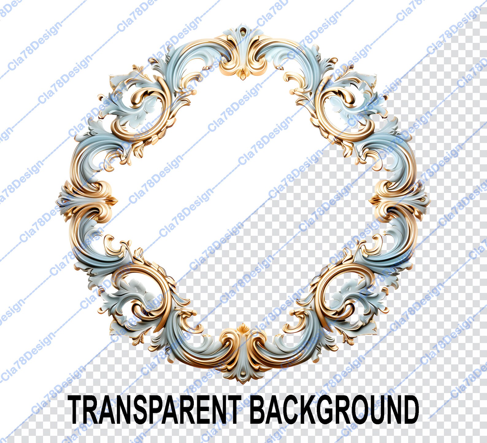 Light Blue Frames Clipart - Rococo and Baroque Vintage Clip Art ...