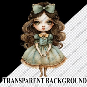 Whimsical Paper Dolls Clipart, Printable Digital Paper Dolls, PNG ...
