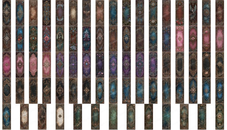 Fantasy Spines for Junk Journal, Book and Mini Book, Spine, Cover ...