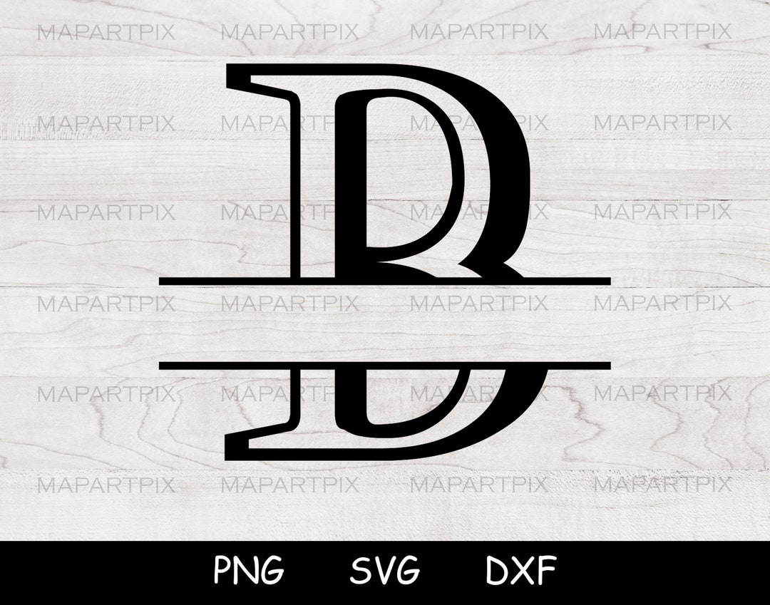 Split Monogram Svg/dxf/png,svg Cut File, Split Letter B, Split Letter ...