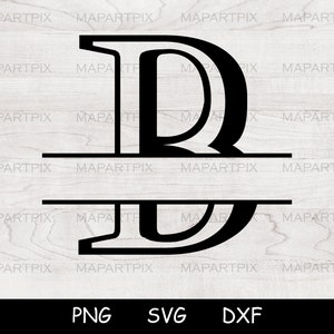 Split Monogram Svg/dxf/png,svg Cut File, Split Letter B, Split Letter ...