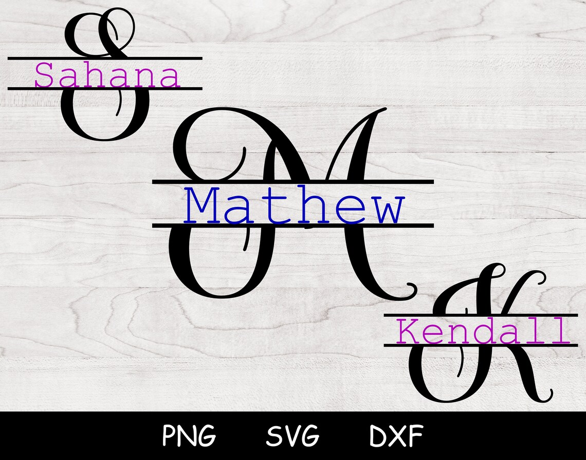 Split Monogram SVG, Split Monogram Font Bundle, Split Letter Svg ...