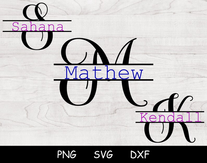 Split Monogram SVG, Split Monogram Font Bundle, Split Letter Svg ...