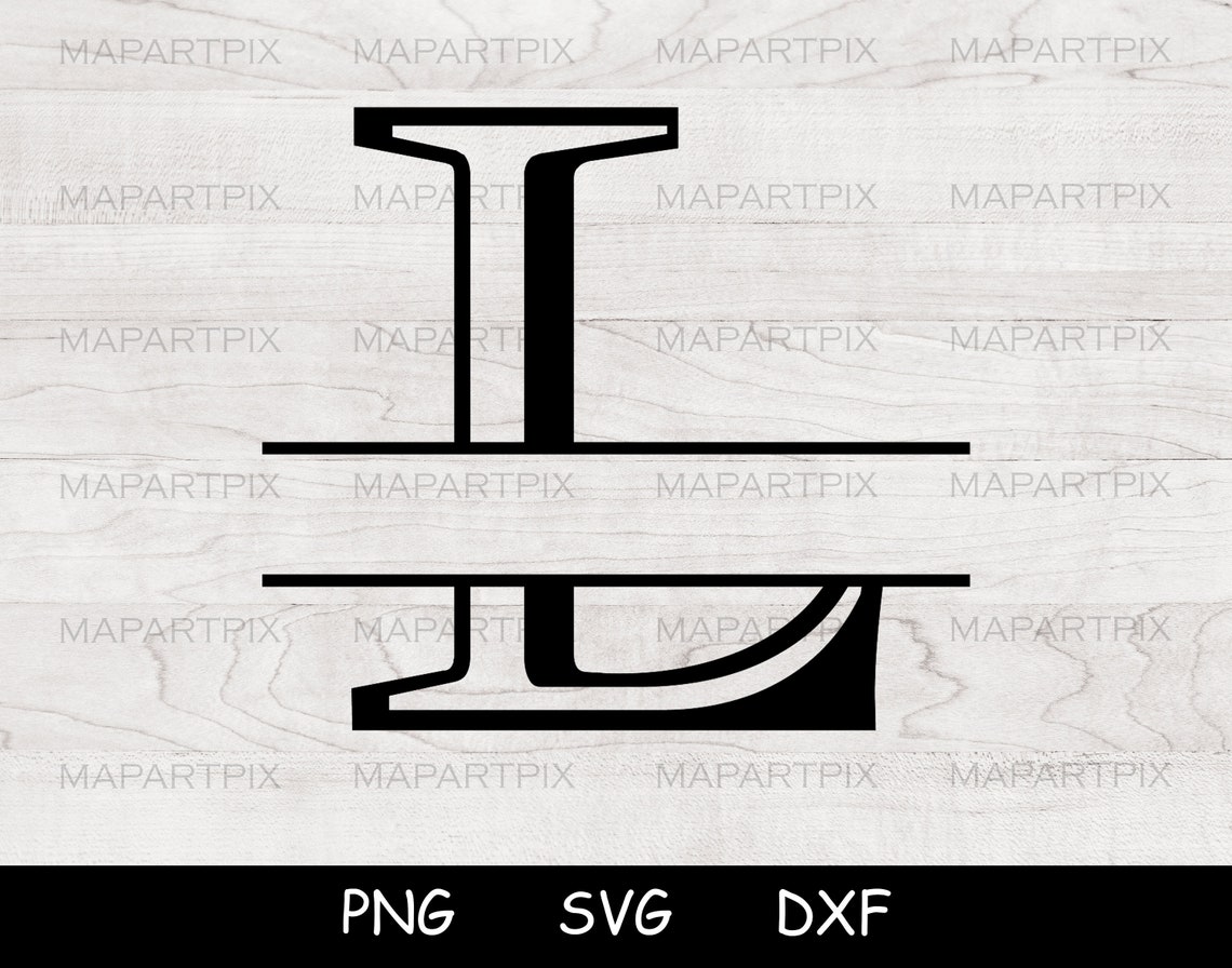 Split Monogram Svg,split Letter L,split Font Svg,letter Monogram,split ...