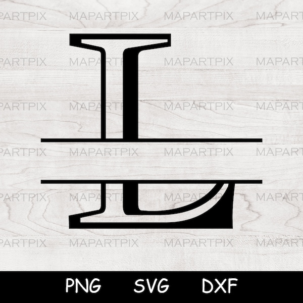 Split Letter Monogram Svg - Etsy