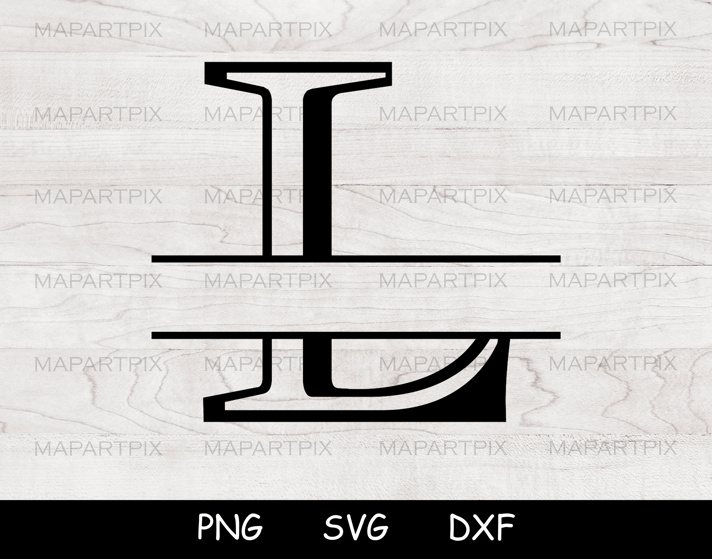 Split Monogram Svg,split Letter L,split Font Svg,letter Monogram,split ...