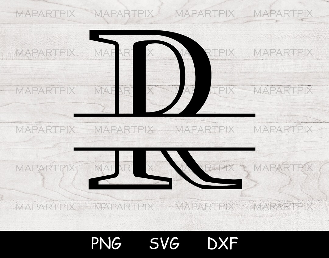 Split Monogram Svg,split Letter R,split Font Svg,letter Monogram,split ...
