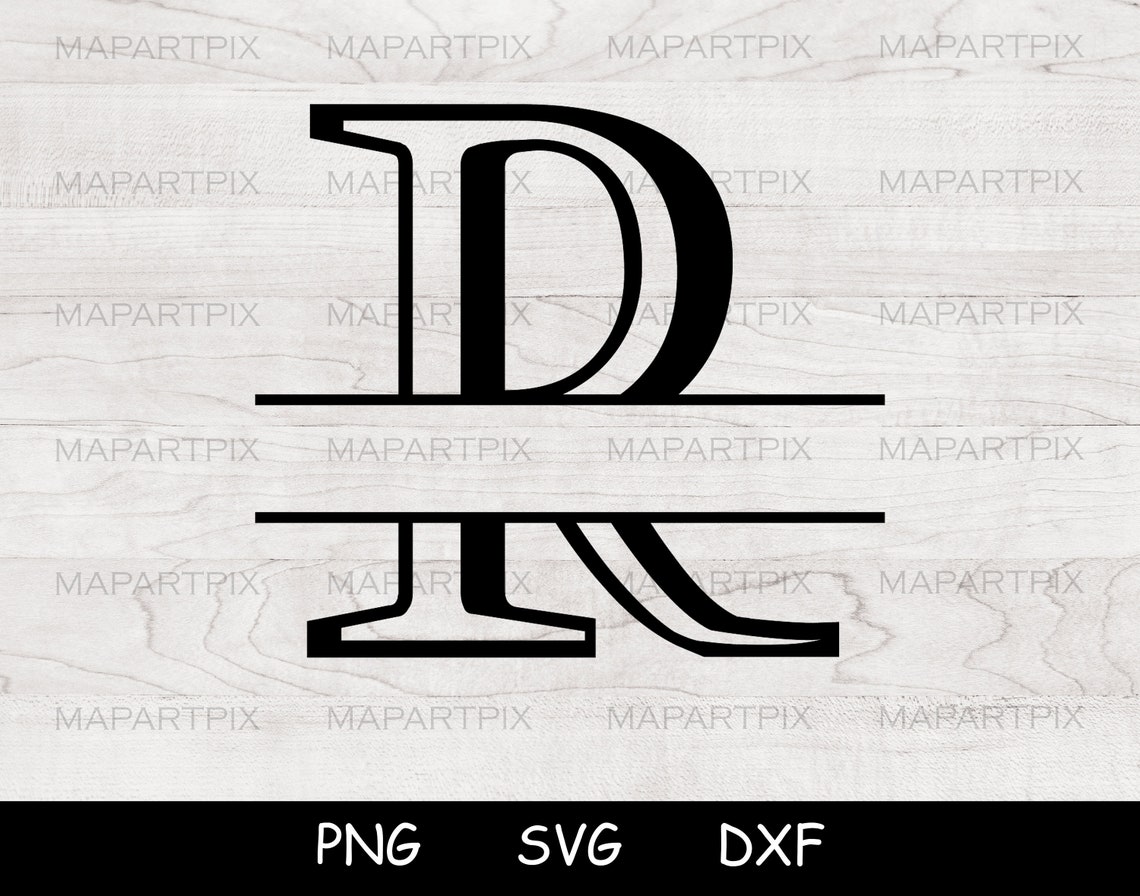 Split Monogram Svg,split Letter R,split Font Svg,letter Monogram,split ...