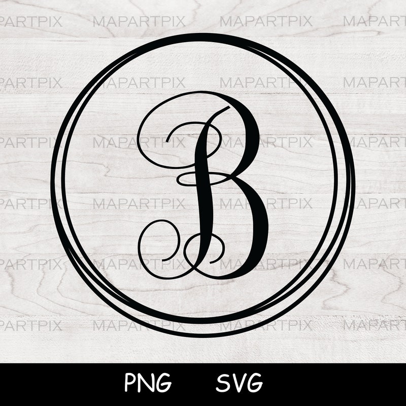 B Split Letter Monogram - Etsy