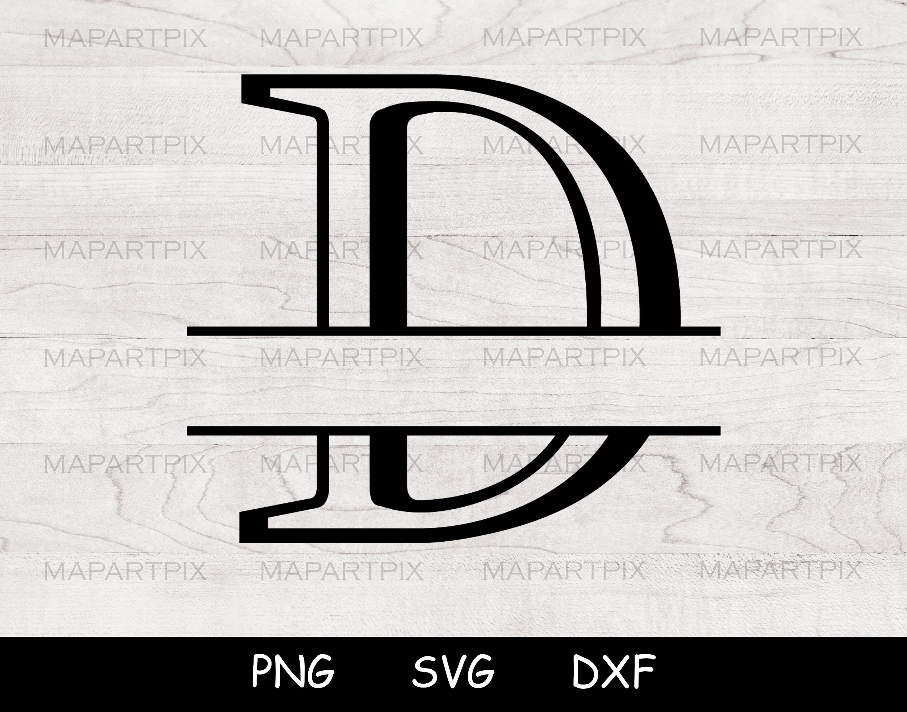 Split Monogram Svg,split Letter D,split Font Svg,letter Monogram,split ...
