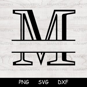 Split Monogram Svg,split Letter M,split Font Svg,letter Monogram,split ...