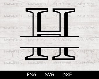 H Split Font - Etsy