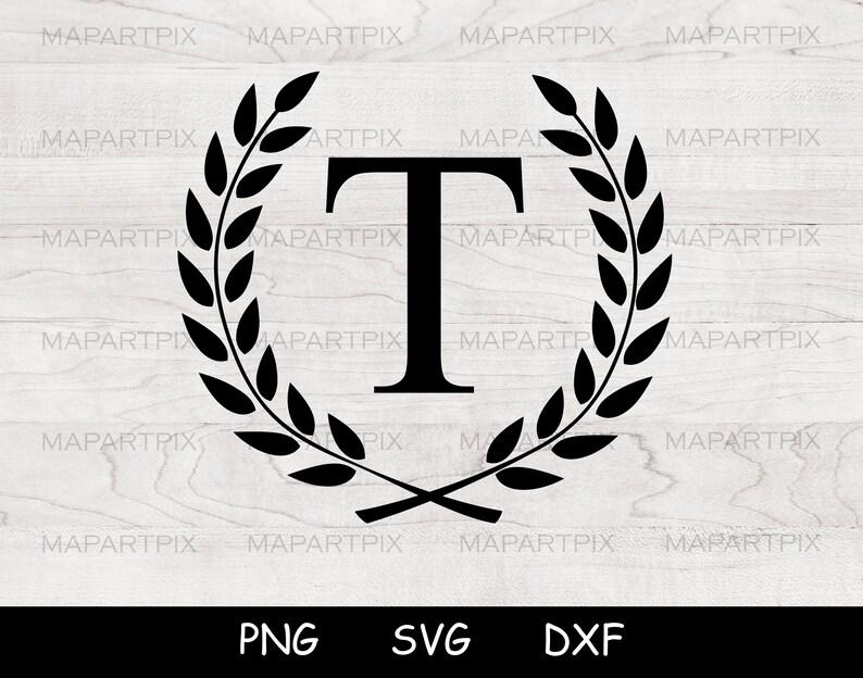 Wreath Svg, Wreath Alphabet Svg, Initial Monogram Svg , Cricut Wreath ...