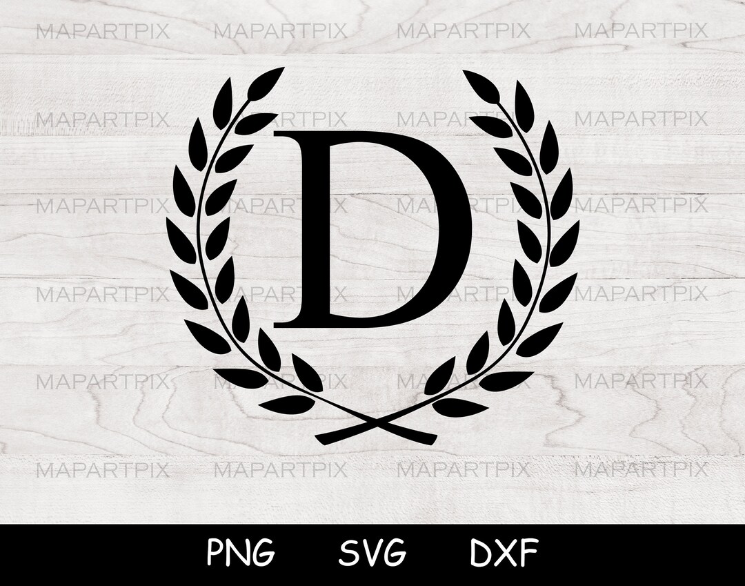 Wreath Svg, Wreath Alphabet Svg, Initial Monogram Svg , Cricut Wreath ...