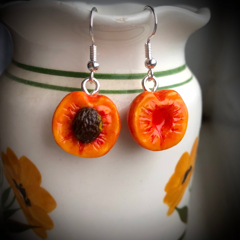 Peach Earrings - Etsy