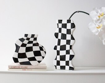 Checkerboard Vase - Etsy