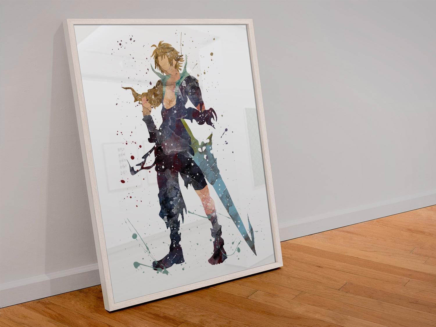Tidus Watercolor Print, Final Fantasy X Digital Painting, Home Wall ...