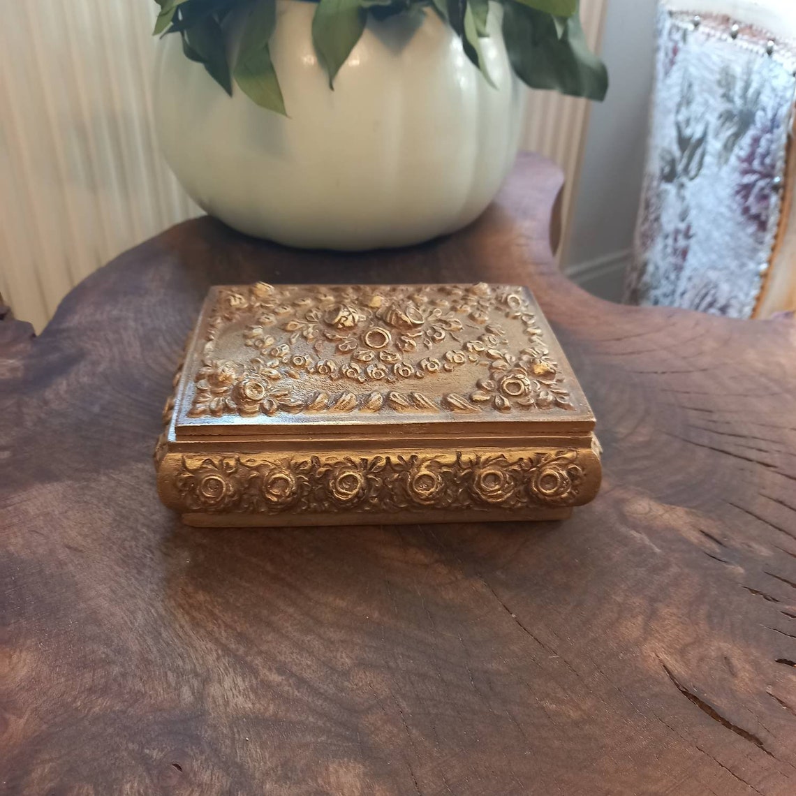 Polyresin Jewelry Box, Bronze Color Box, Bride Box, Antique Style Box ...