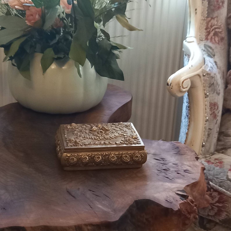 Polyresin Jewelry Box, Bronze Color Box, Bride Box, Antique Style Box ...