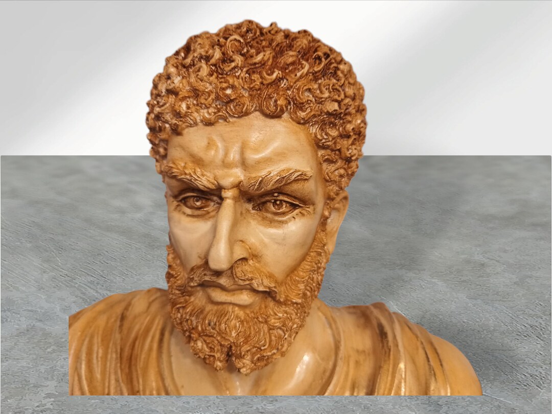 Bust Statue of the Great Roman Emperor and Philosopher Marcus Aurelius ...