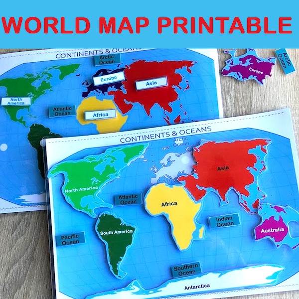Felt World Map - Etsy