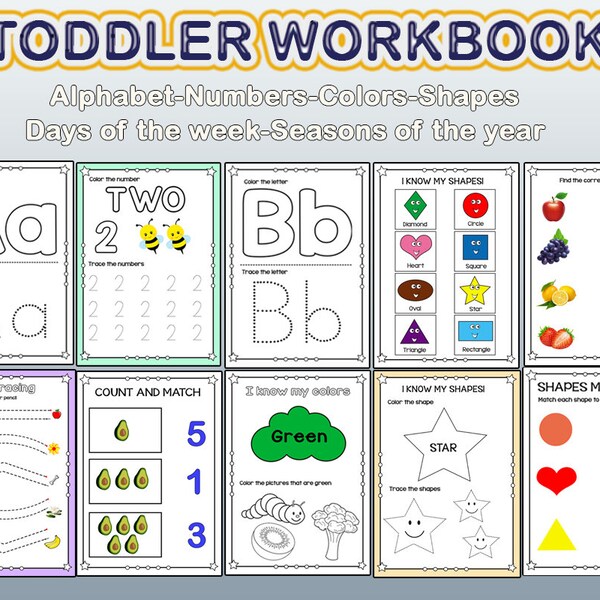 4 Year Old Worksheets - Etsy