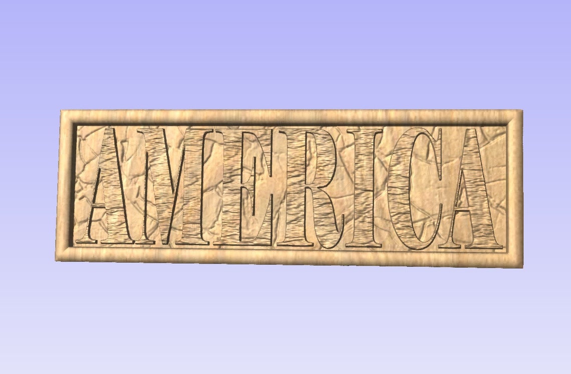 AMERICA .stl File for CNC Router or 3d Printing - Etsy