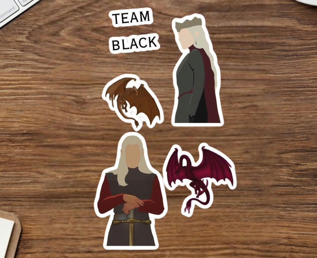 Dragon Sticker Pack Team Black Sticker Vinyl Got Decal Dragon Gift for ...