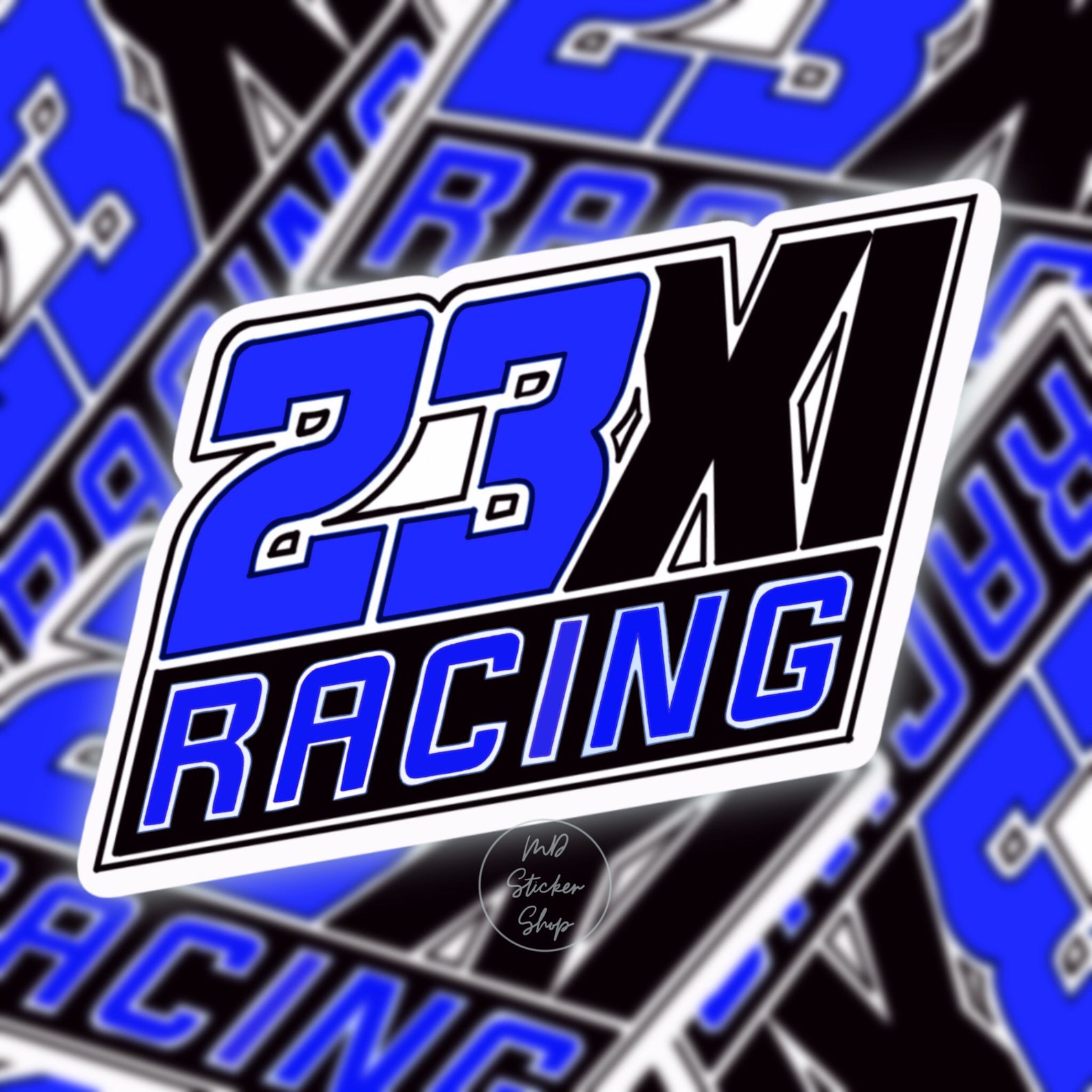 23XI Racing Logo in Blue Vinyl Sticker | Etsy