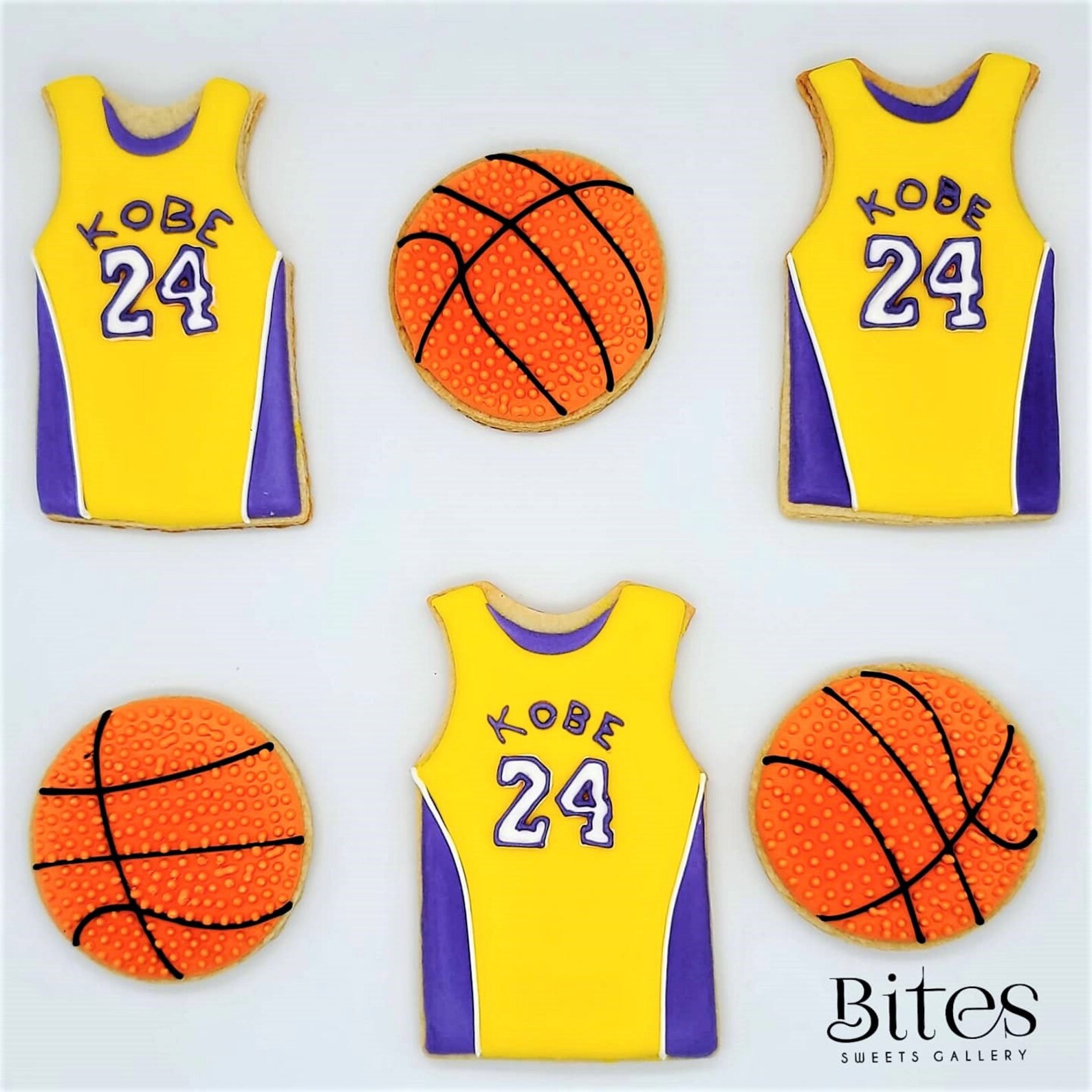 Basketball Cookies 1 Dozen Lakers Cookie's - Etsy