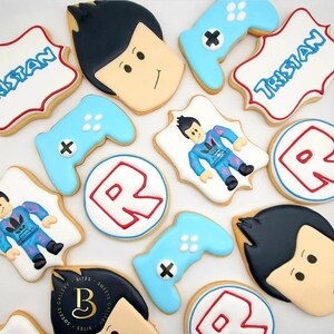 Roblox Birthday Decorated Cookies, Roblox Cookie Favors - Etsy